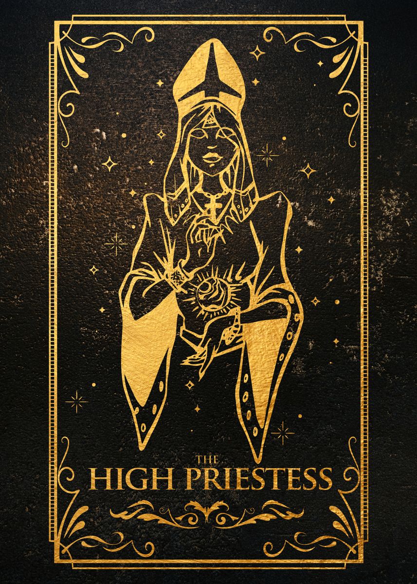 'The HIGH PRIESTESS Tarot ' Poster, picture, metal print, paint by ...