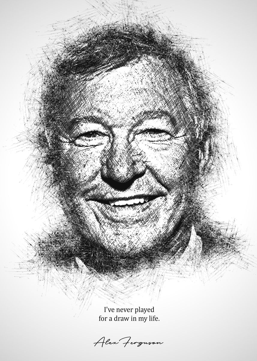 'Sir Alex Ferguson' Poster, picture, metal print, paint by Clay ...