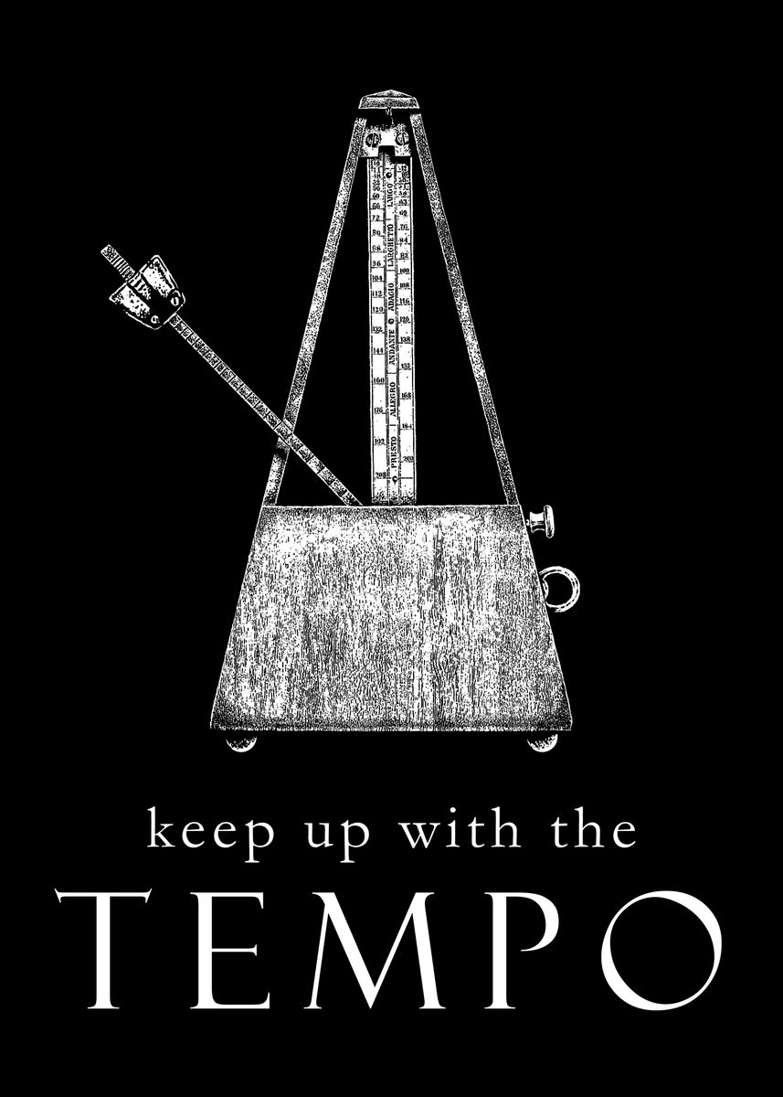 'In Tempo Metronome' Poster, picture, metal print, paint by Carlos ...