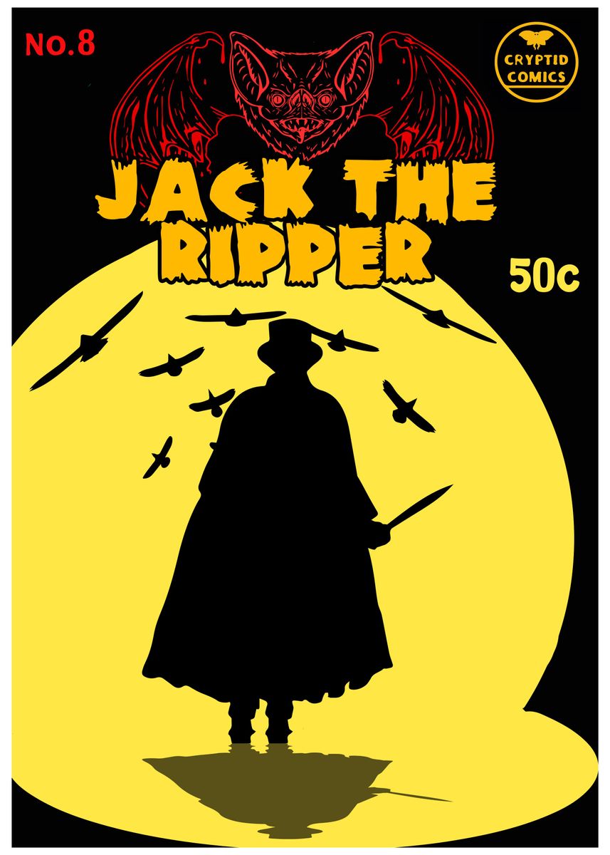 'JACK THE RIPPER COMIC' Poster, picture, metal print, paint by ...