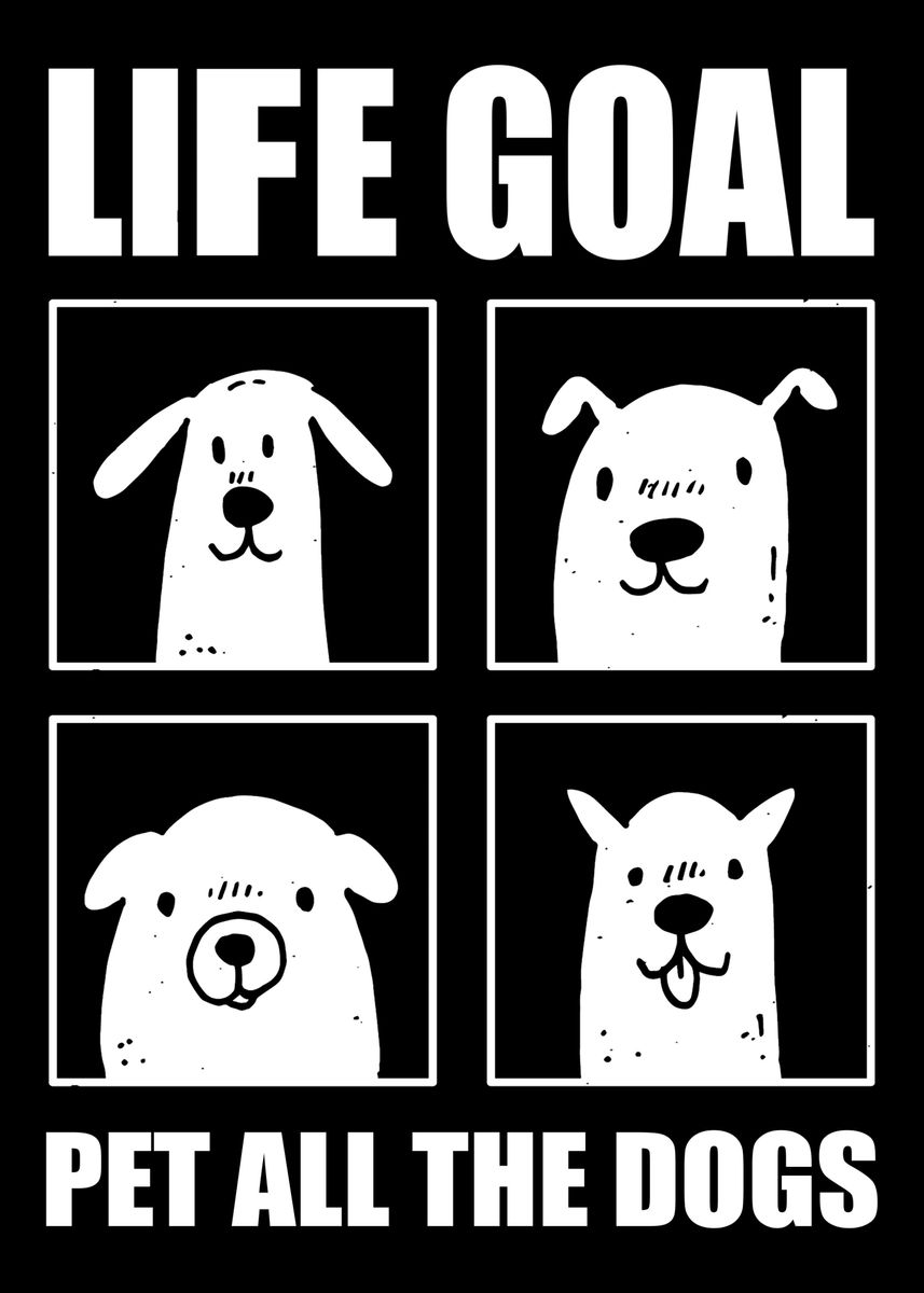 'Funny Dog Owner Pet Lovers' Poster, picture, metal print, paint by ...
