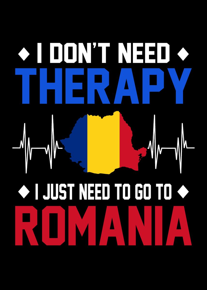 'Funny Romania Flag Gift' Poster, picture, metal print, paint by Hexor | Displate