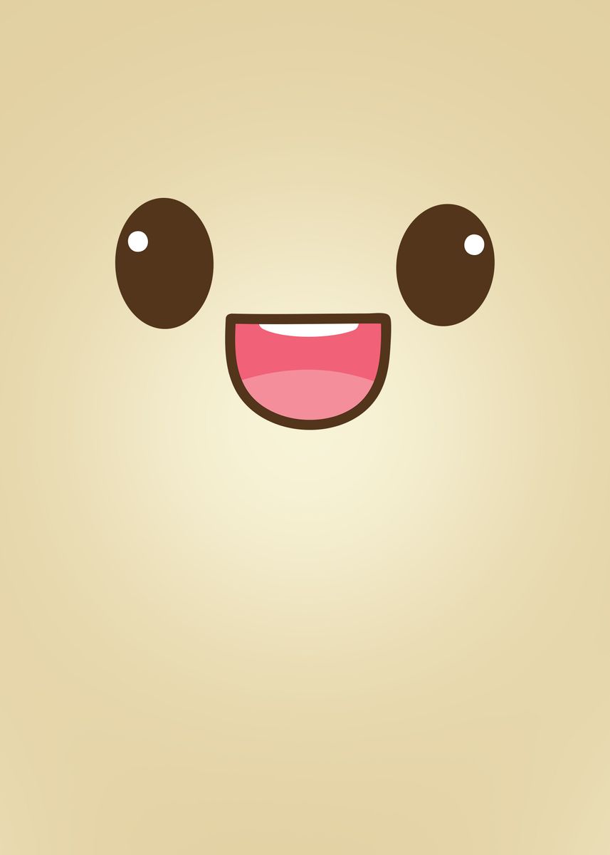 'Happy Cute Face' Poster, picture, metal print, paint by Tariq ...