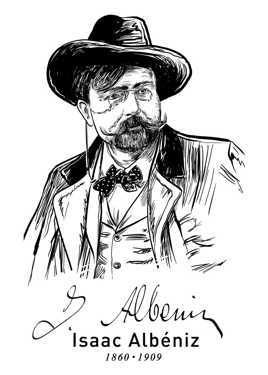 'Isaac Albeniz' Poster, picture, metal print, paint by Carlos Marques ...