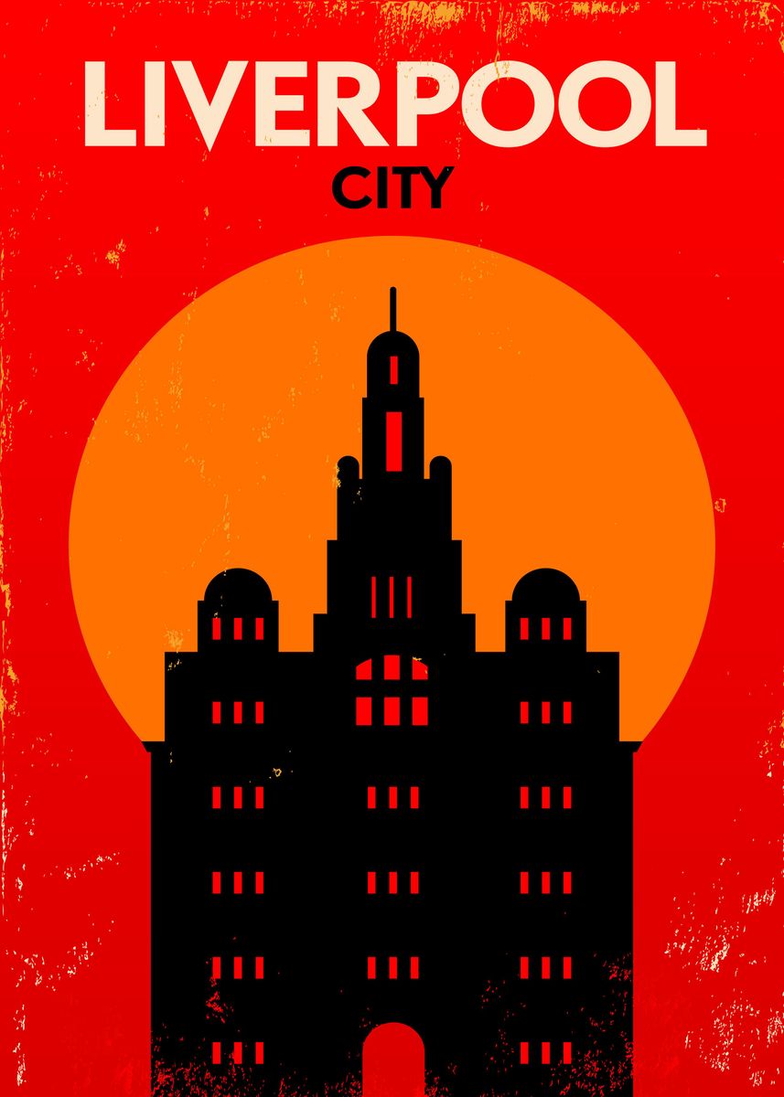'Liverpool City vintage' Poster, picture, metal print, paint by ...