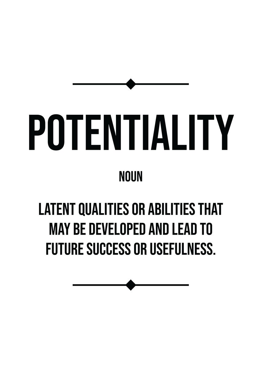 'Potentiality Definition' Poster by CHAN | Displate