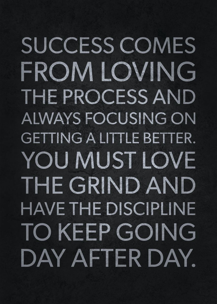 'Success Loving The Process' Poster, picture, metal print, paint by ...