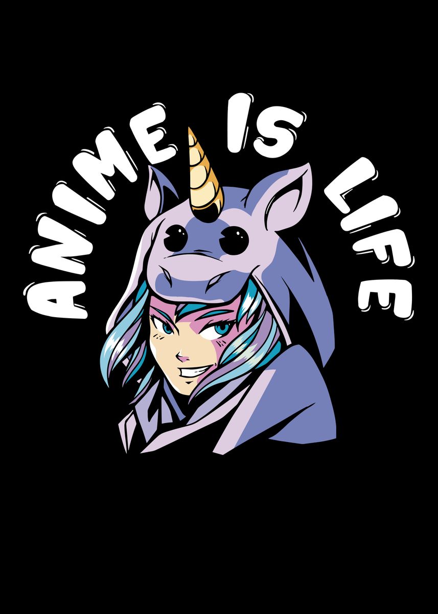 'Anime Life ' Poster, picture, metal print, paint by NAO | Displate