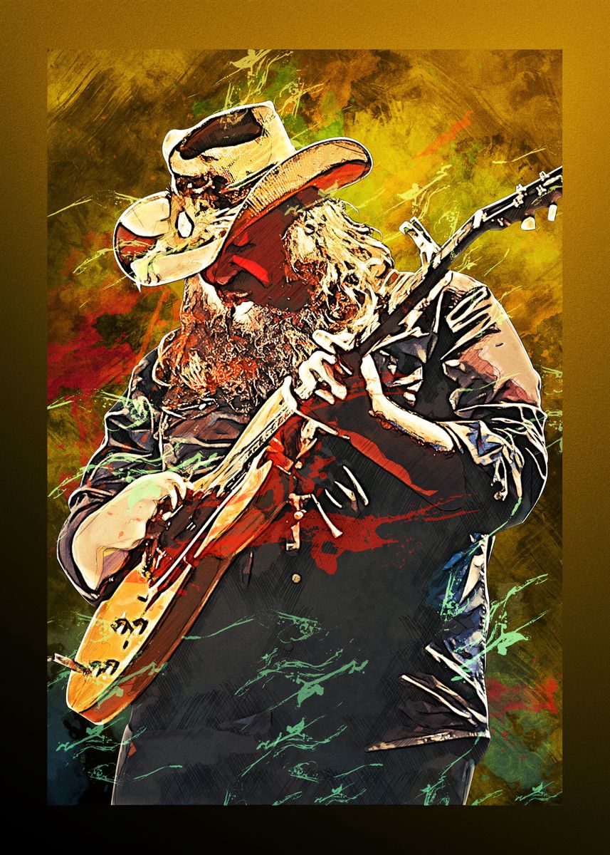 ' Chris Stapleton' Poster, picture, metal print, paint by Alva Donna ...