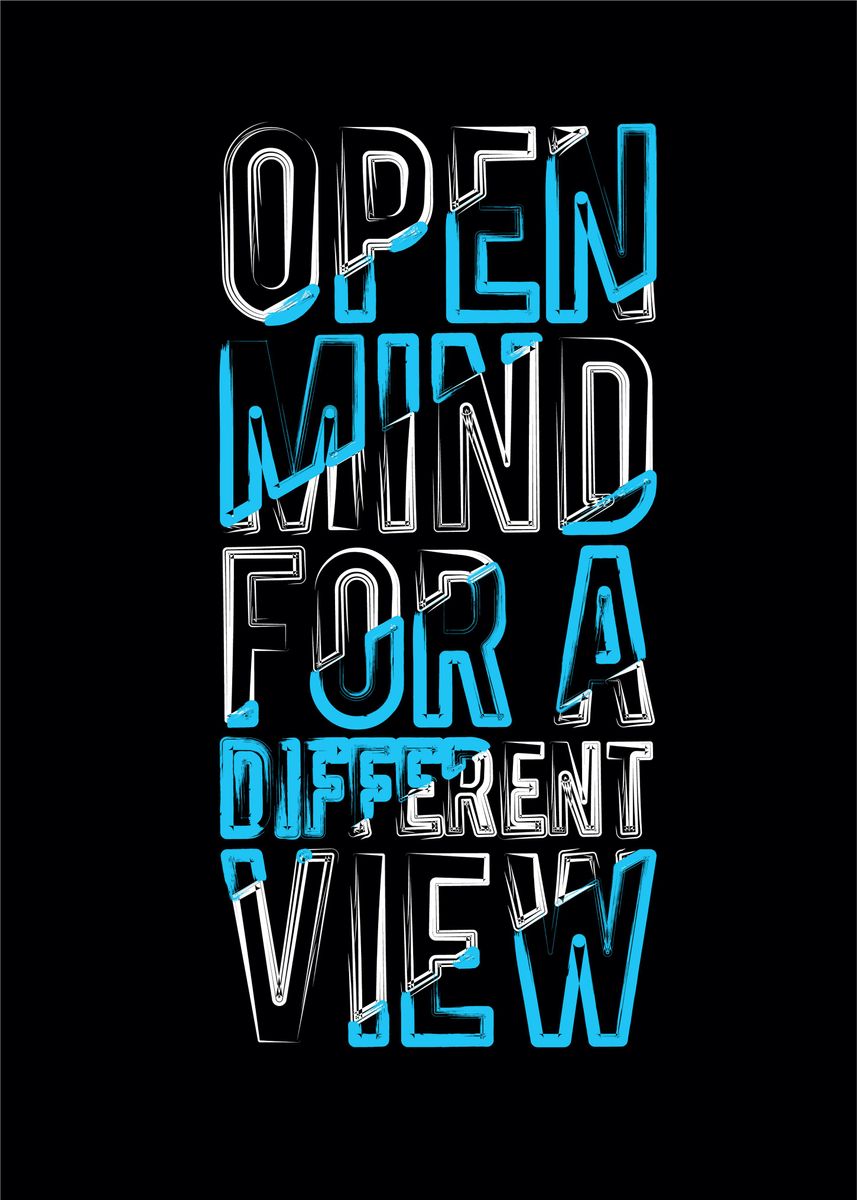'Open mind' Poster, picture, metal print, paint by Designersen | Displate