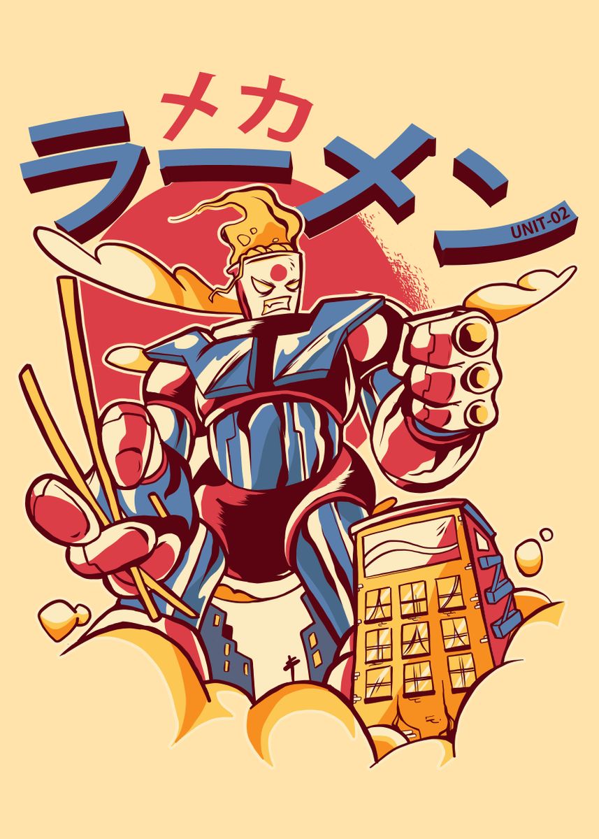 'Japanese Mecha ' Poster, picture, metal print, paint by Simon Darren ...