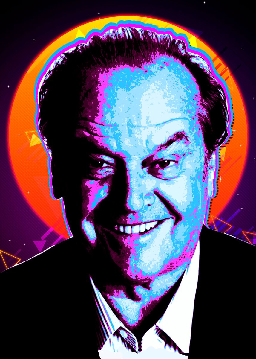 'Jack Nicholson retro ' Poster, picture, metal print, paint by best art ...