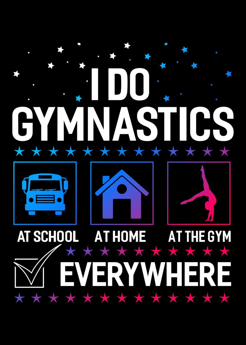 'Tumbling Gymnastics' Poster, picture, metal print, paint by Christian ...