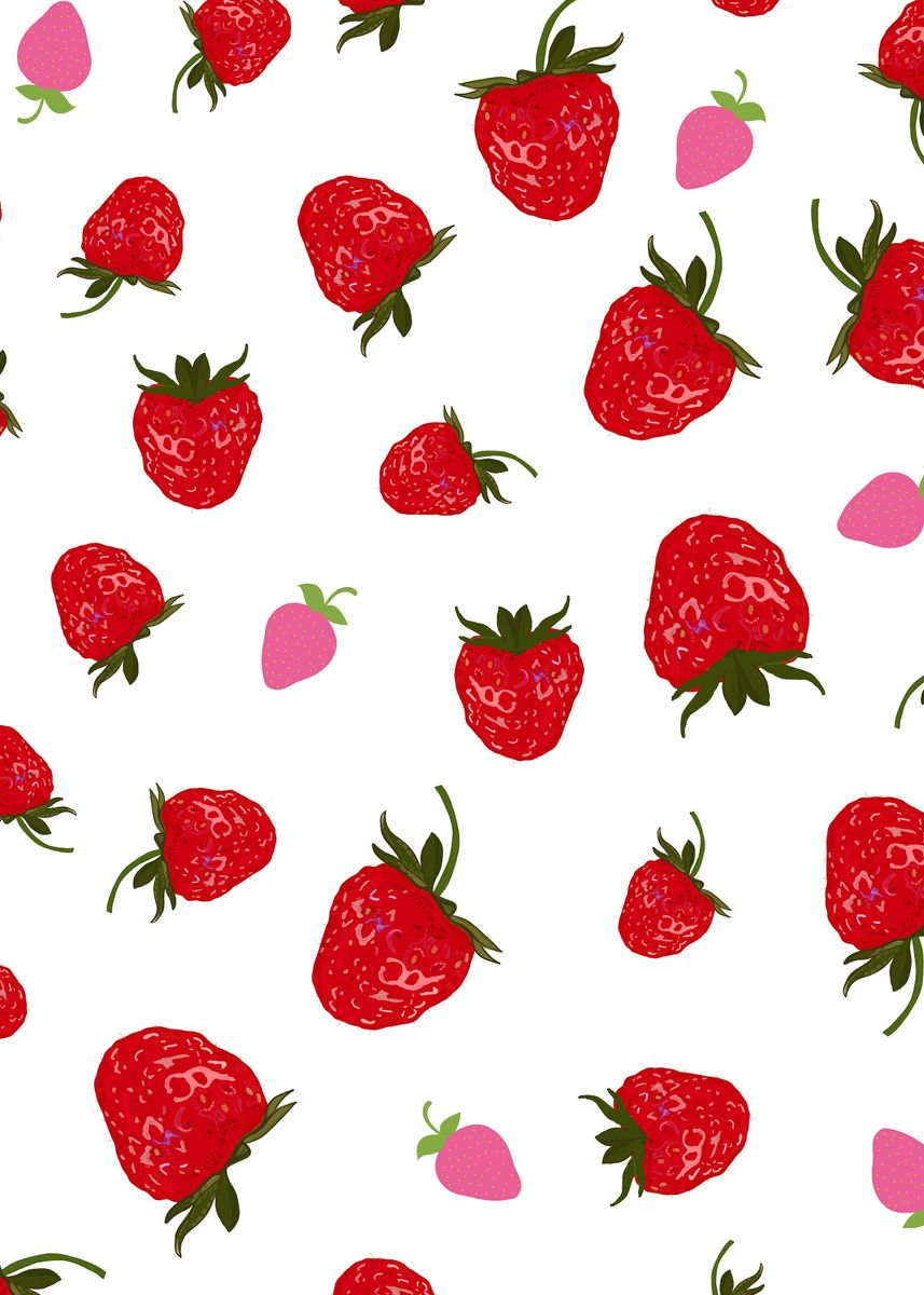 'Fruity fresh strawberry' Poster, picture, metal print, paint by Gulsen ...