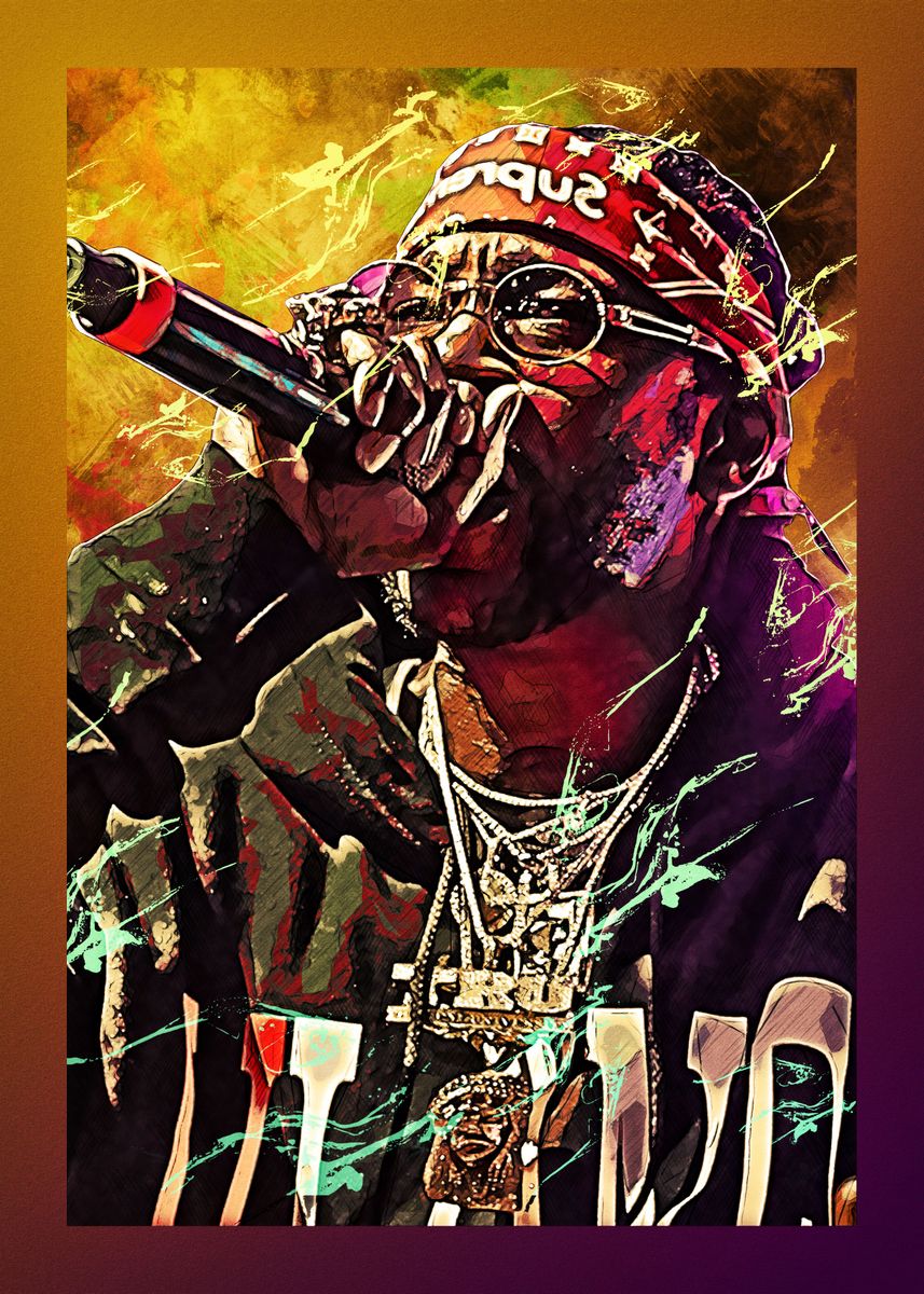 '2 Chainz' Poster, picture, metal print, paint by Alva Donna | Displate