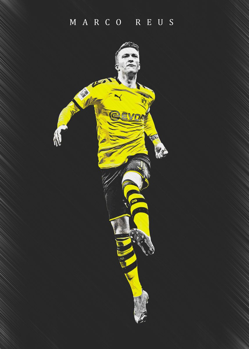 'Marco Reus Dortmund' Poster, picture, metal print, paint by Eleanor ...