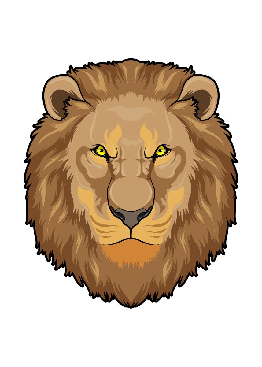 'Angry Lion' Poster by Markus Schnabel | Displate