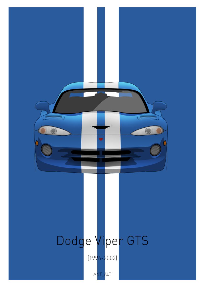 'Viper GTS' Poster, picture, metal print, paint by Alt ILLUSTRATIONS ...