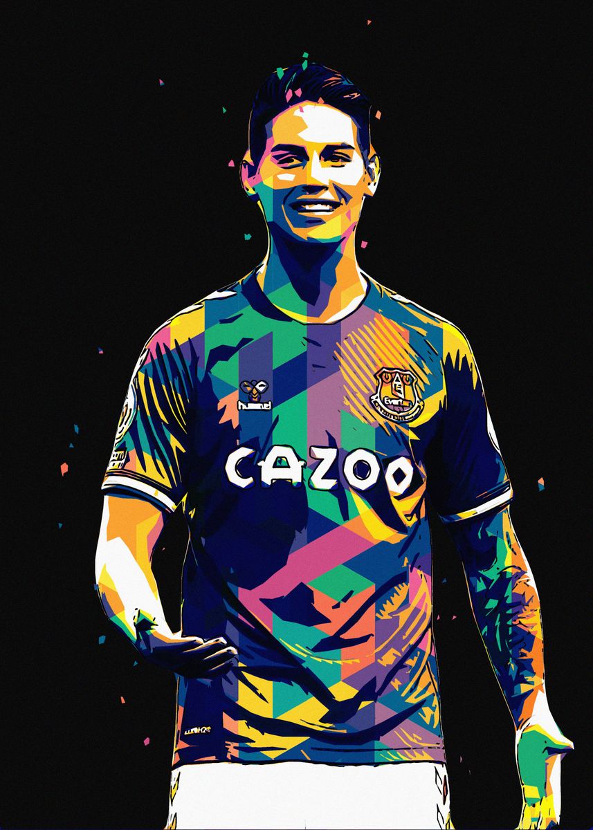 'James Rodriguez' Poster, picture, metal print, paint by RobertHall ...