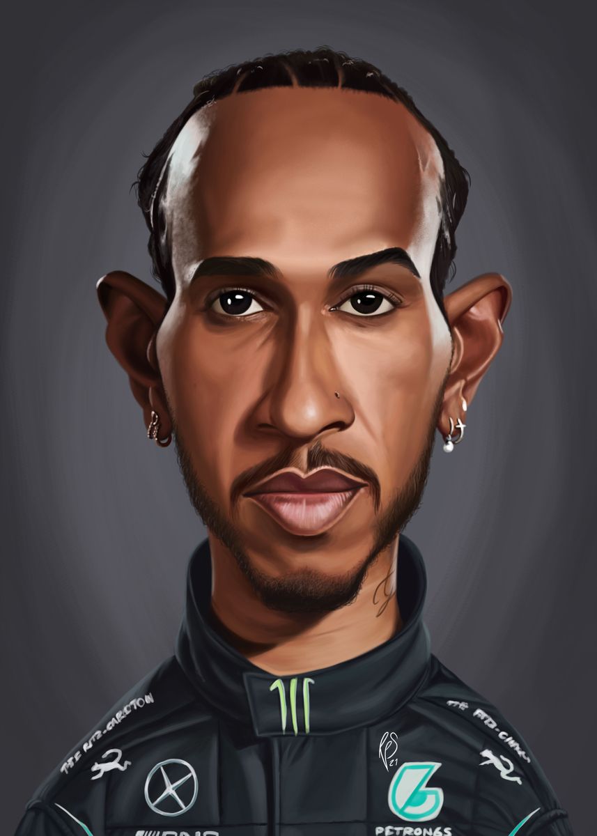 'Lewis Hamilton' Poster, picture, metal print, paint by rob art ...