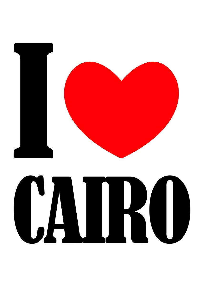 'I Love Cairo' Poster by artisticdesign 1903 | Displate