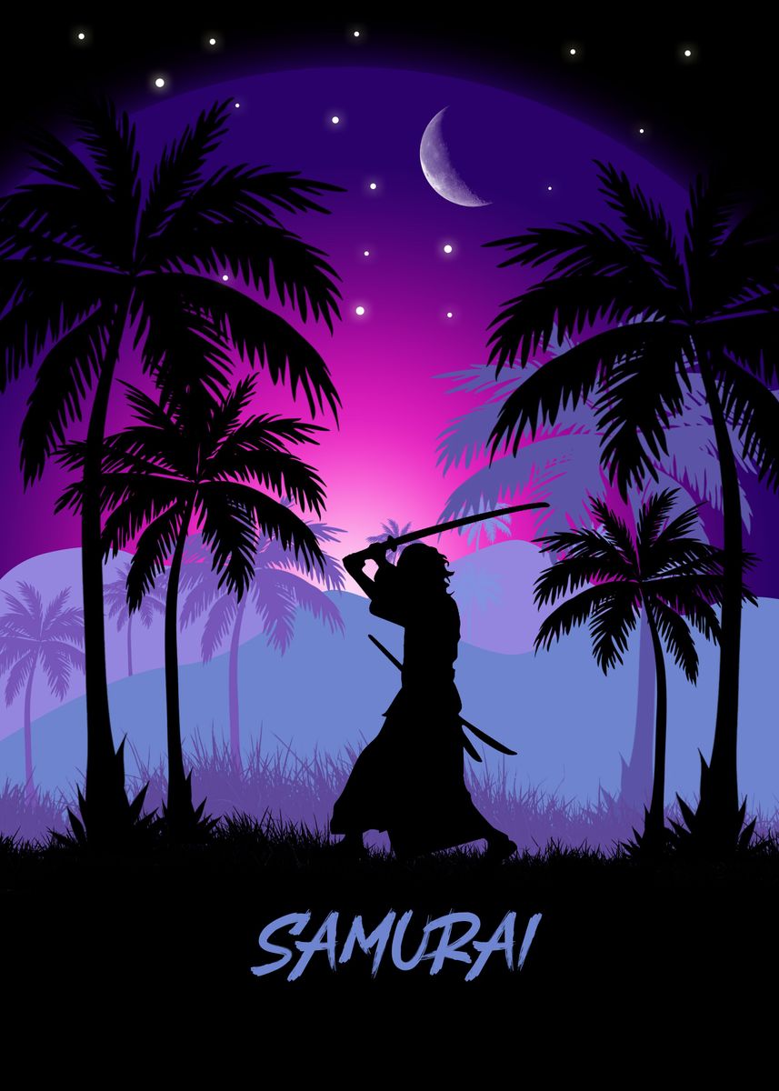 'Samurai In Beach' Poster, picture, metal print, paint by Theng Id ...
