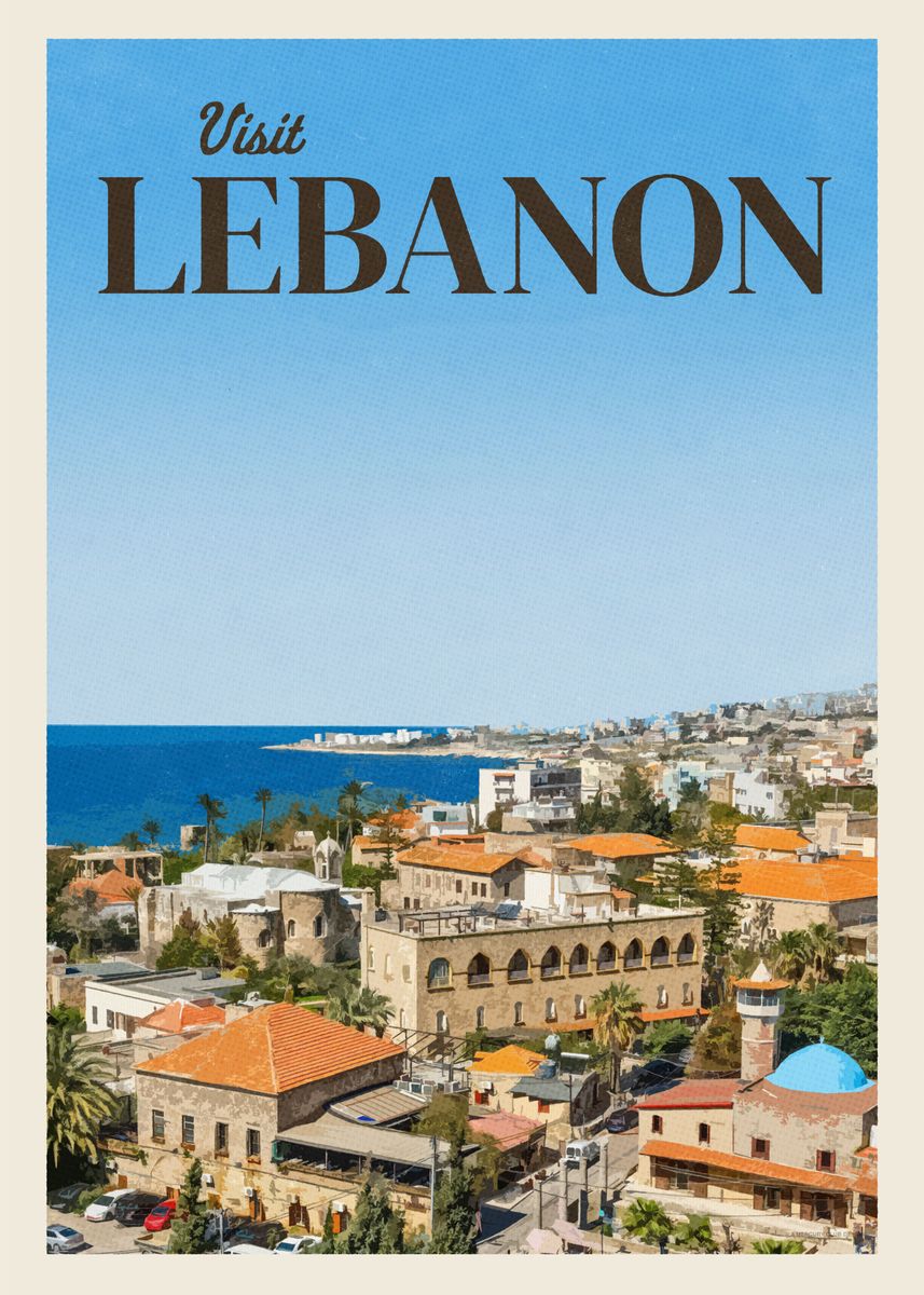 'Visit Lebanon' Poster, picture, metal print, paint by Mercury Club ...