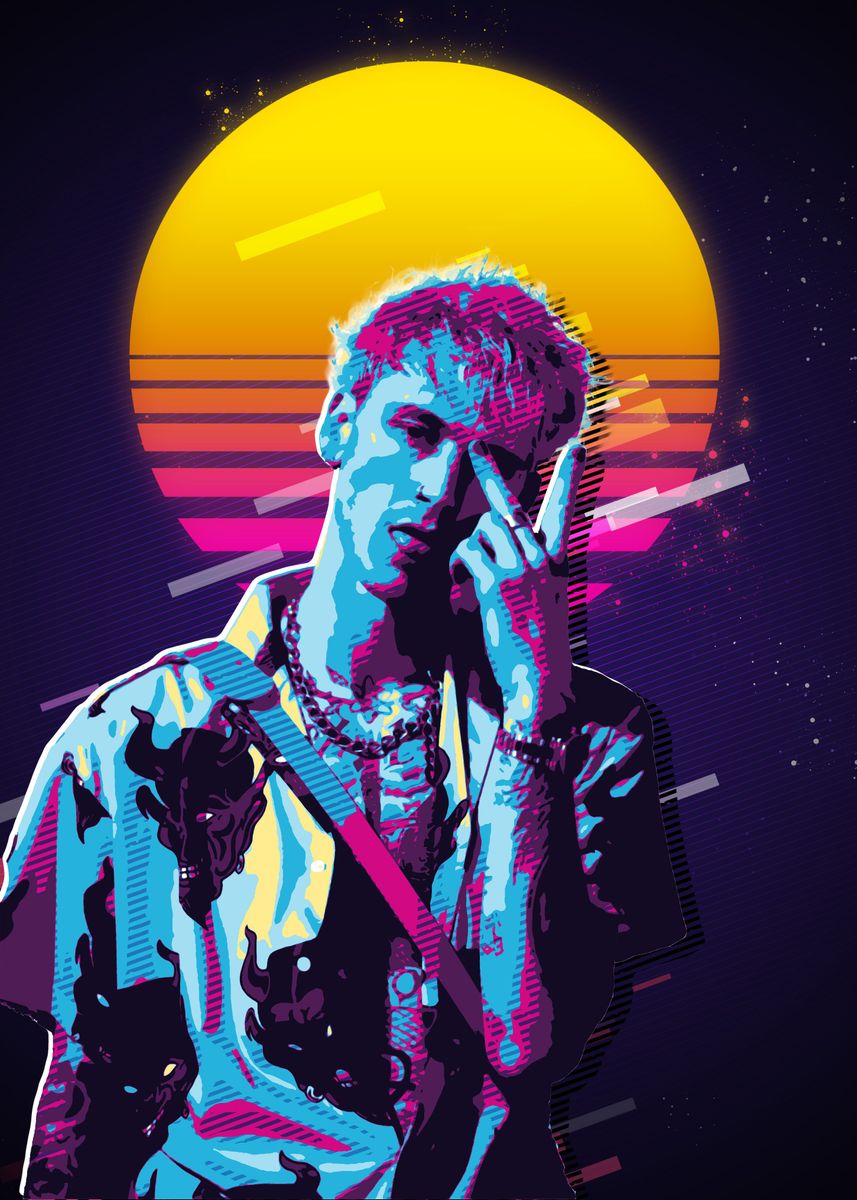 'Machine Gun Kelly' Poster, picture, metal print, paint by Trending ...