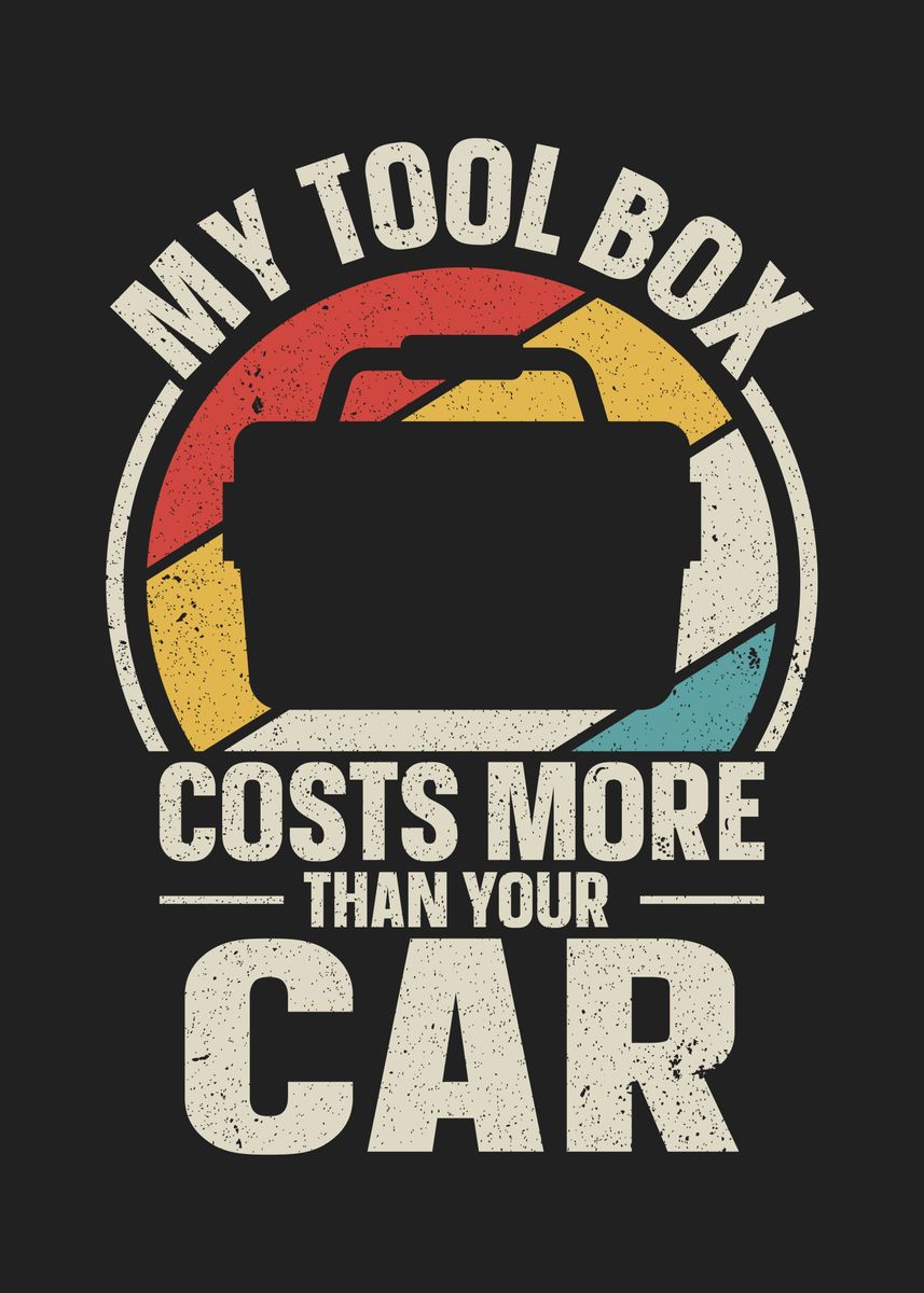 'Car Mechanic' Poster, picture, metal print, paint by maxdesign | Displate
