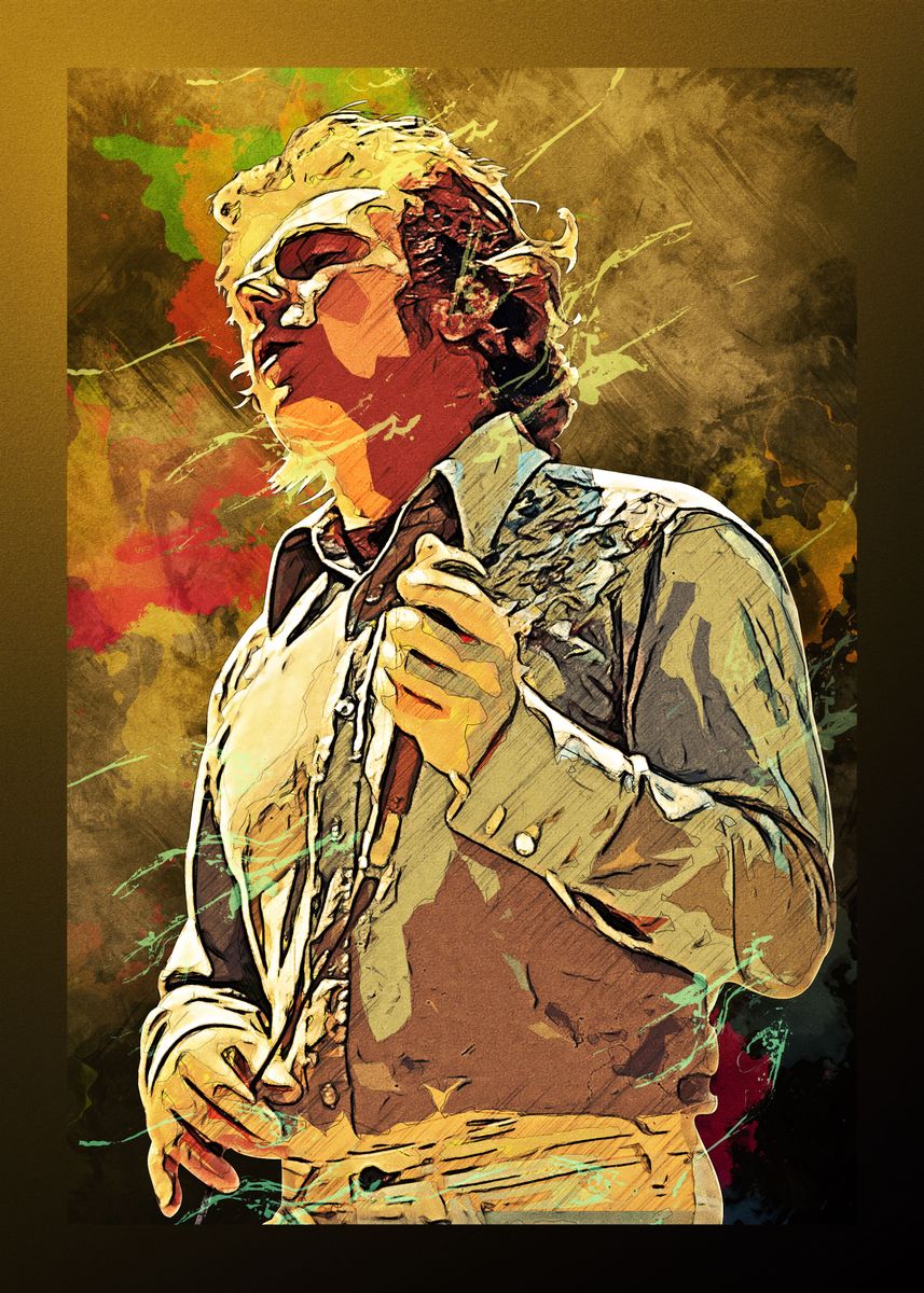 'Van Morrison' Poster, picture, metal print, paint by Alva Donna | Displate