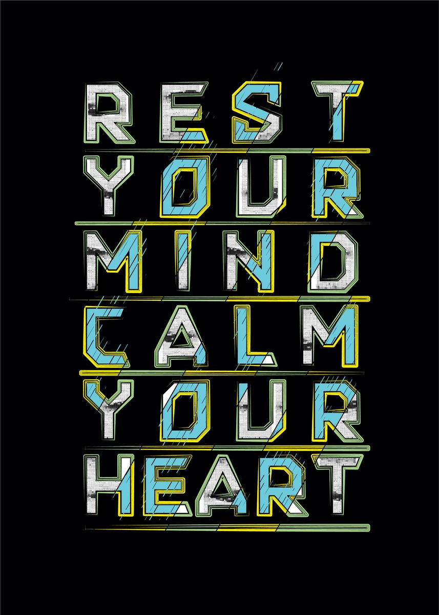 'Rest your mind' Poster, picture, metal print, paint by Designersen ...