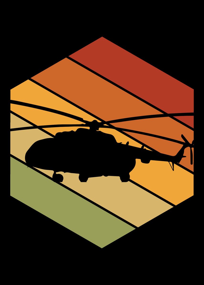 'Helicopter Pilot' Poster, picture, metal print, paint by CrazySquirrel ...