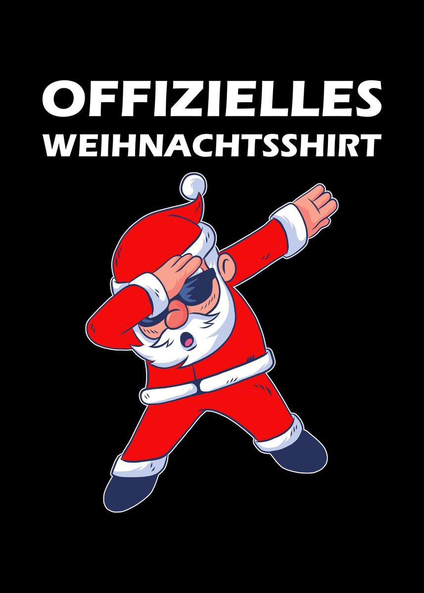 'Dabbing Santa Claus' Poster, picture, metal print, paint by Sebastian ...