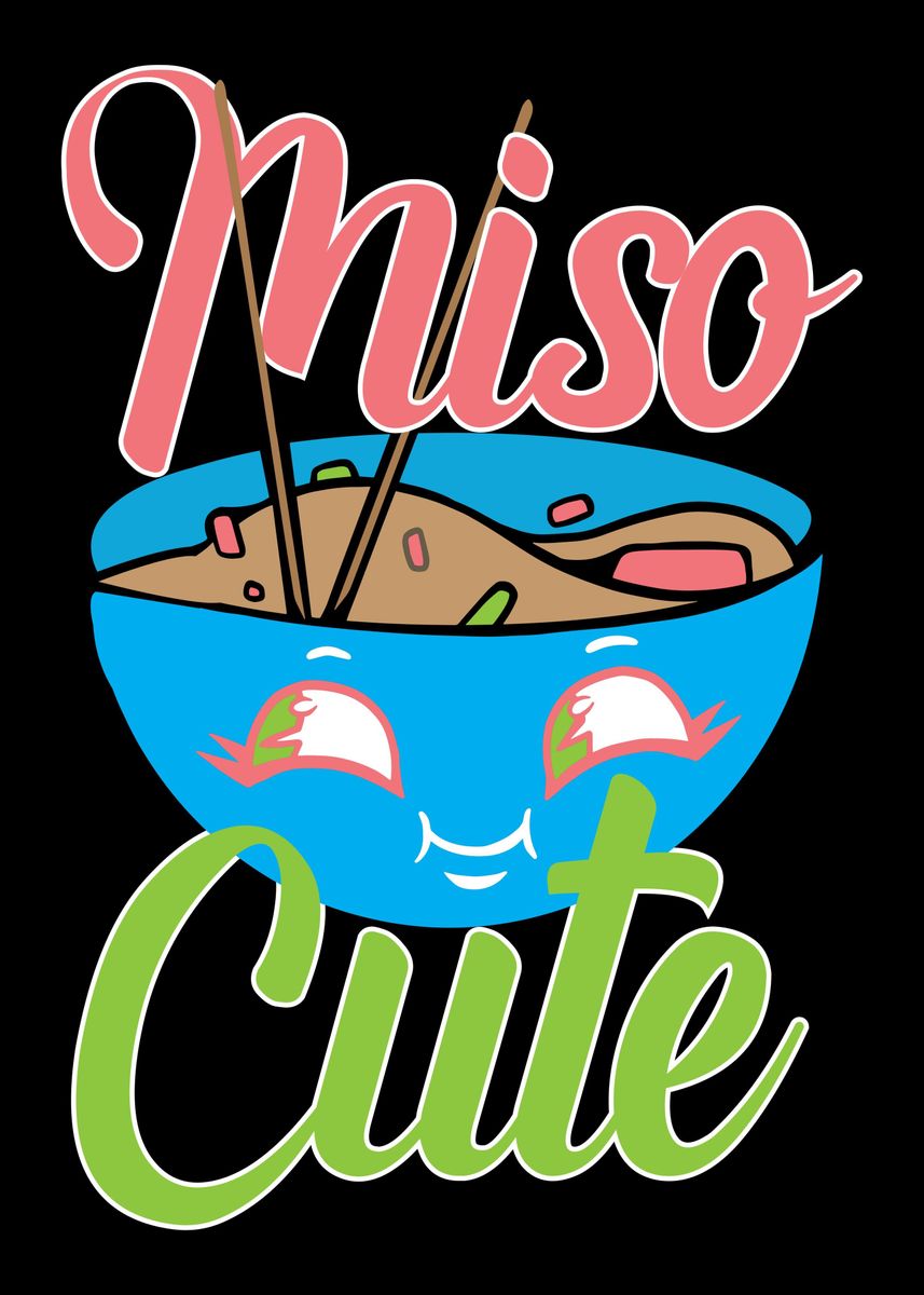 'Japan Miso Funny Japanese ' Poster, picture, metal print, paint by ...