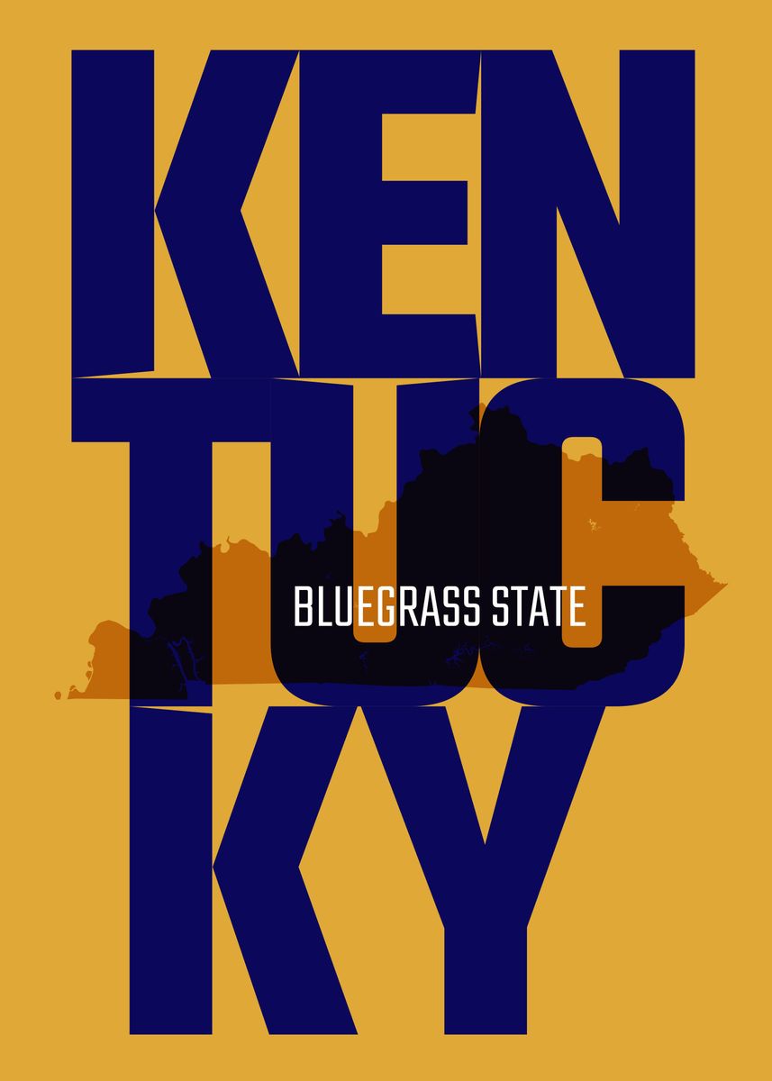 'Kentucky Bluegrass State' Poster by Paulix Bed | Displate