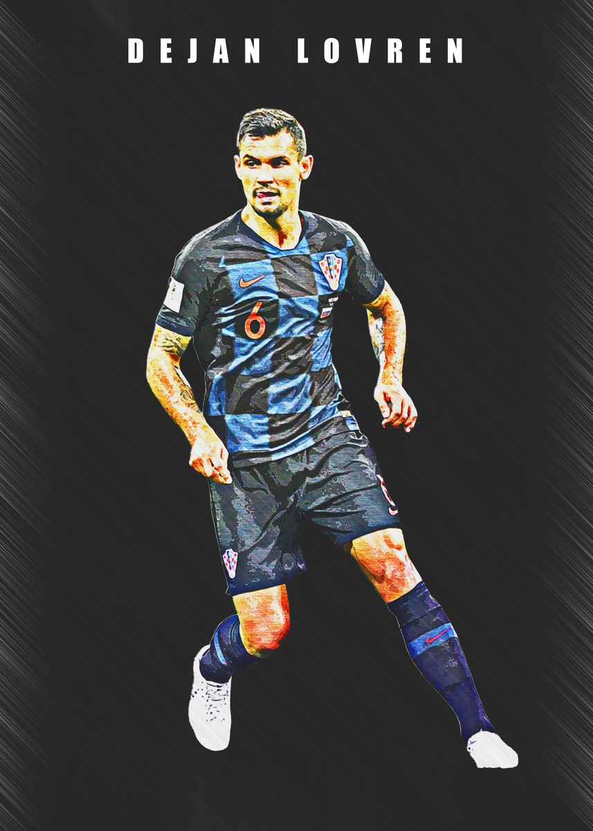 'Dejan Lovren Croatia' Poster, picture, metal print, paint by Eleanor ...