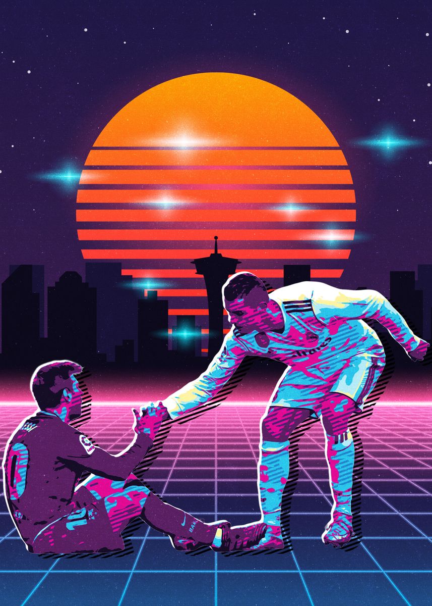 'Lionel Messi Argentina 80s' Poster, picture, metal print, paint by ...