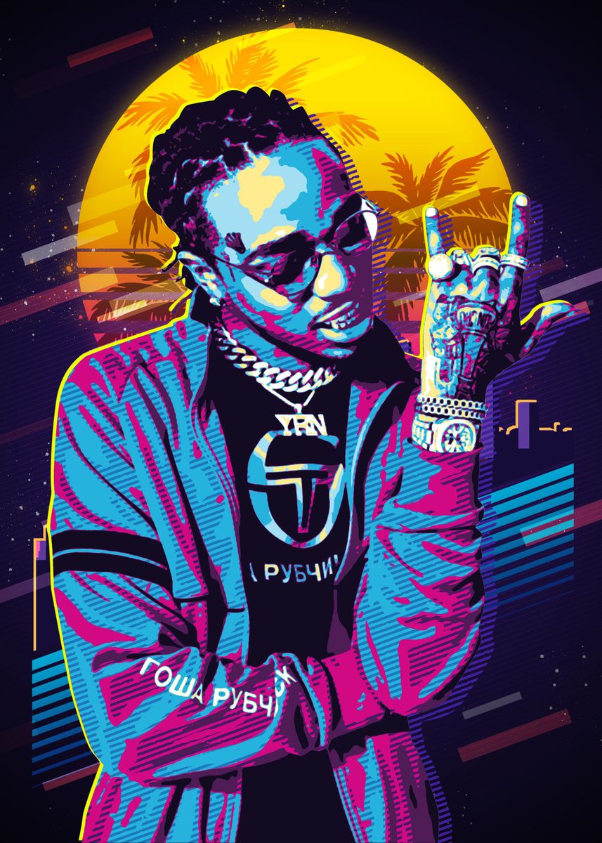 'quavo' Poster, picture, metal print, paint by Most Popular Cult ...