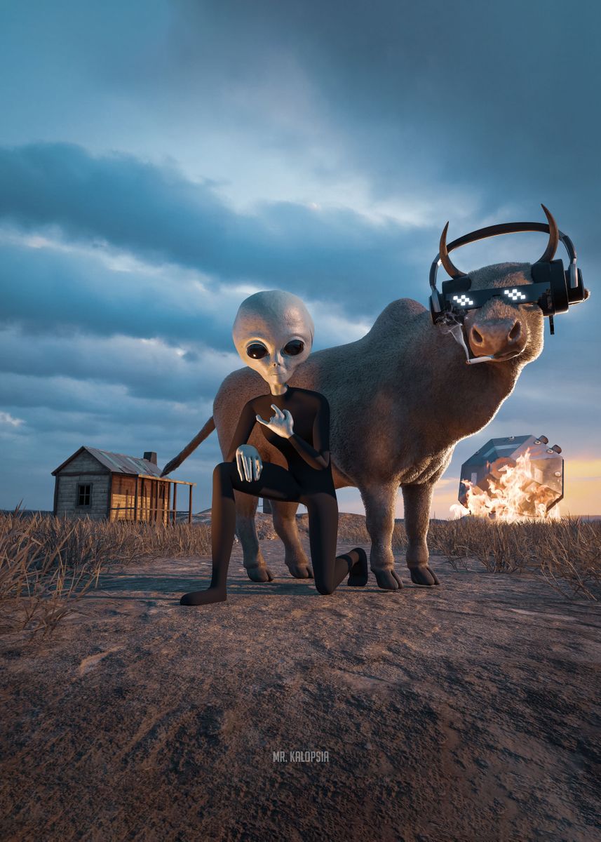 'Alien Invasion' Poster by Mr Kalopsia | Displate