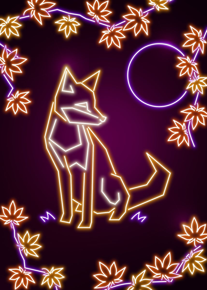 'Fox' Poster, picture, metal print, paint by Donnie | Displate