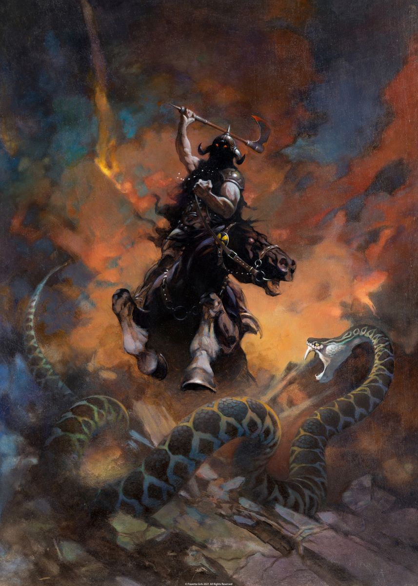 'Death Dealer VI' Poster, picture, metal print, paint by Frank Frazetta ...