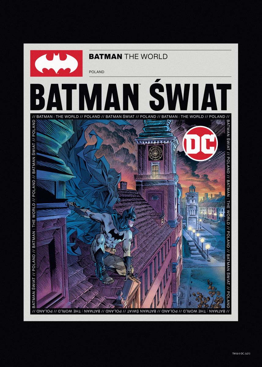 'Batman the World Poland' Poster, picture, metal print, paint by DC ...