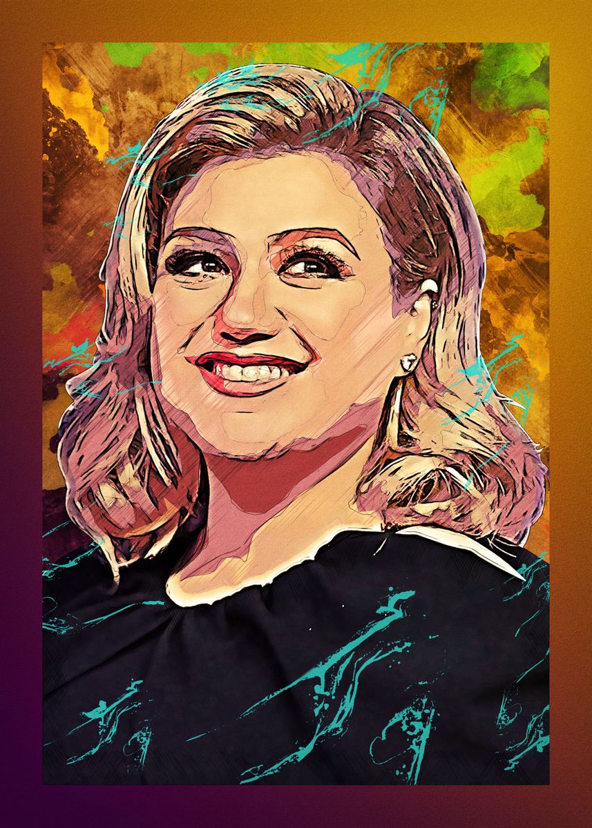 'KELLY CLARKSON' Poster, picture, metal print, paint by Alva Donna ...