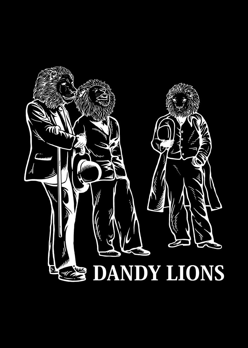 'Dandy Lions' Poster, picture, metal print, paint by Yipptee | Displate