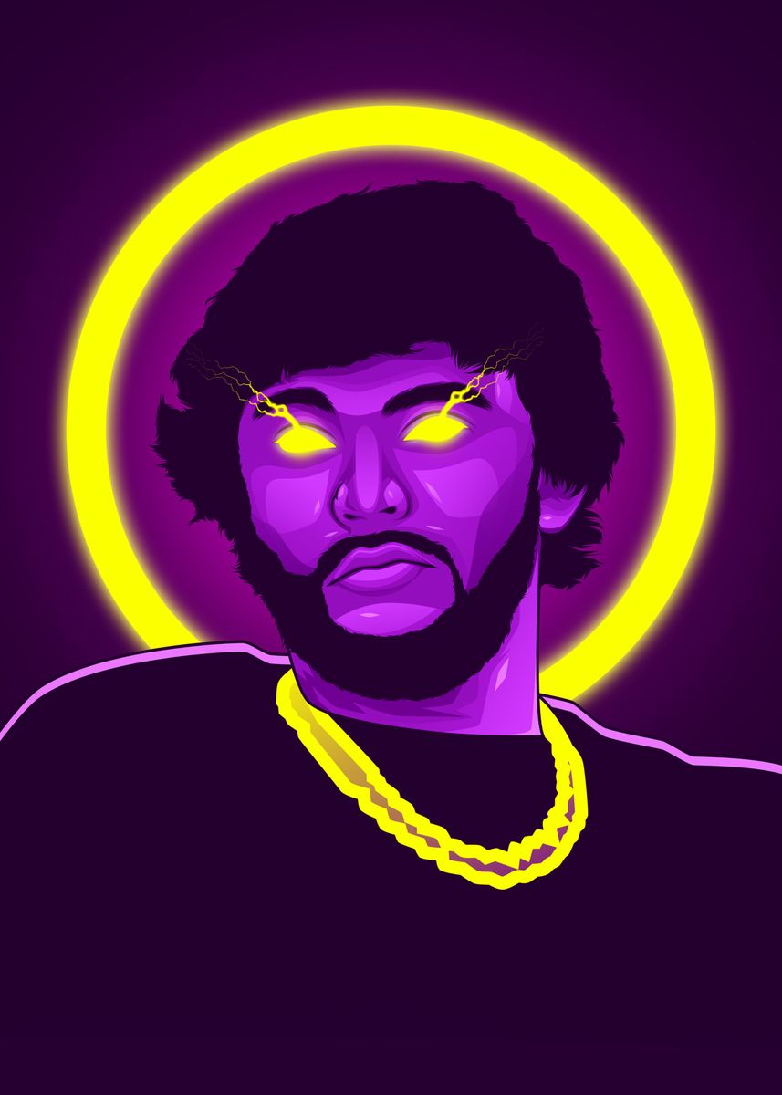 'Murda Beatz Neon' Poster, picture, metal print, paint by Colorize ...