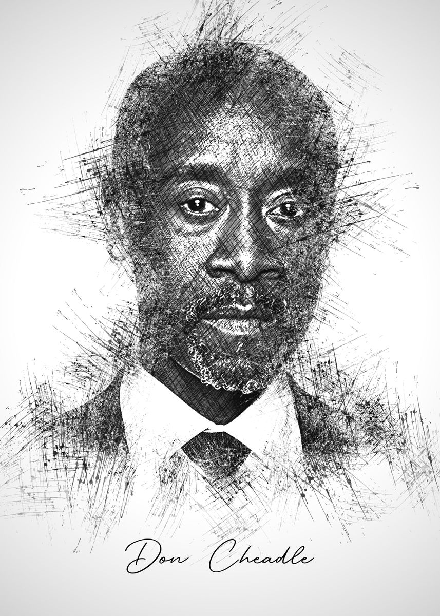 'Don Cheadle' Poster, picture, metal print, paint by Clay Williams ...