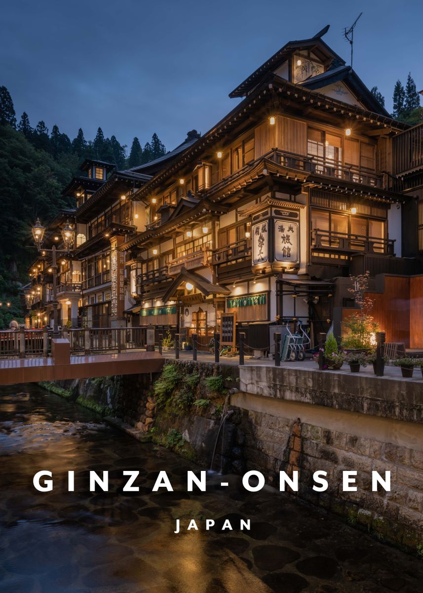 'Ginzan Onsen' Poster, picture, metal print, paint by Nicolas Wauters ...