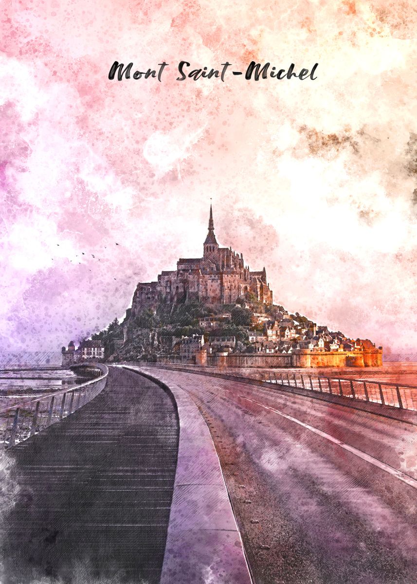 'Le Mont Saint Michel' Poster, picture, metal print, paint by Cris de ...