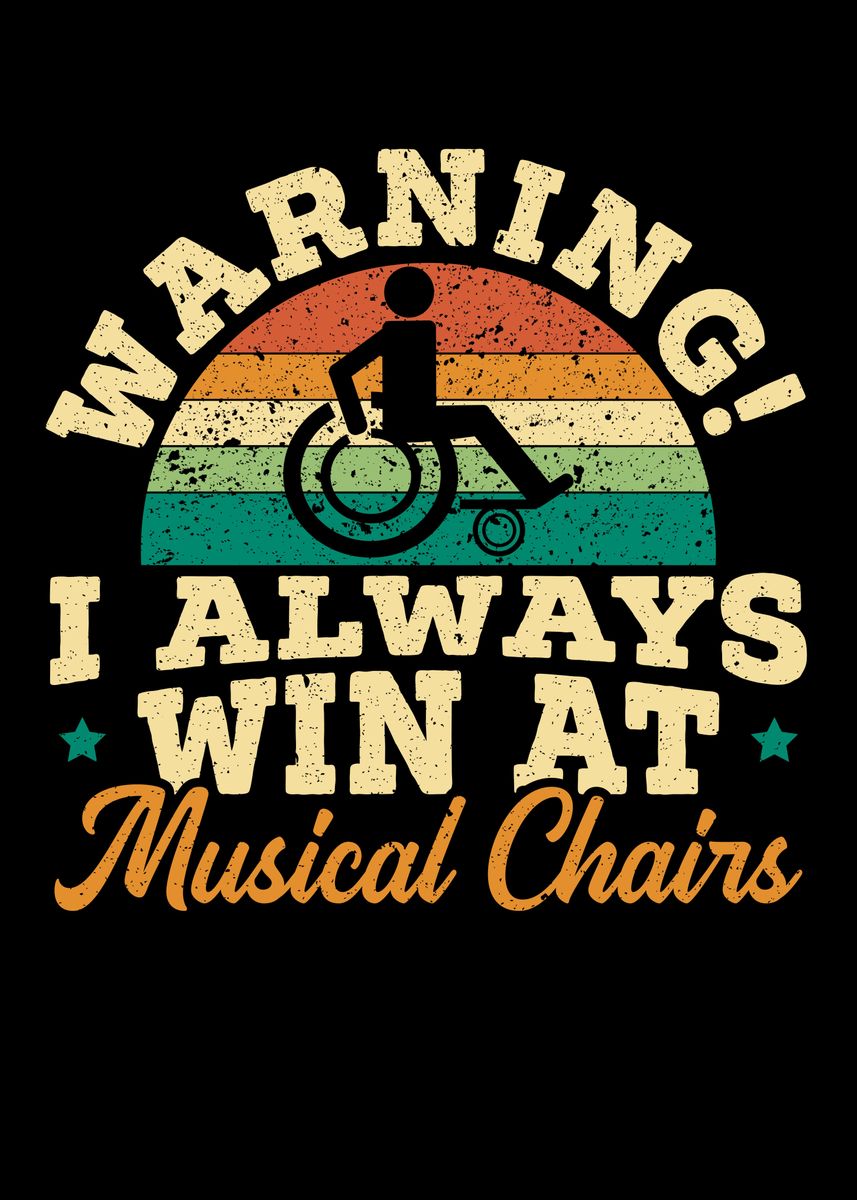 'Win At Musical Chairs' Poster, picture, metal print, paint by NAO ...