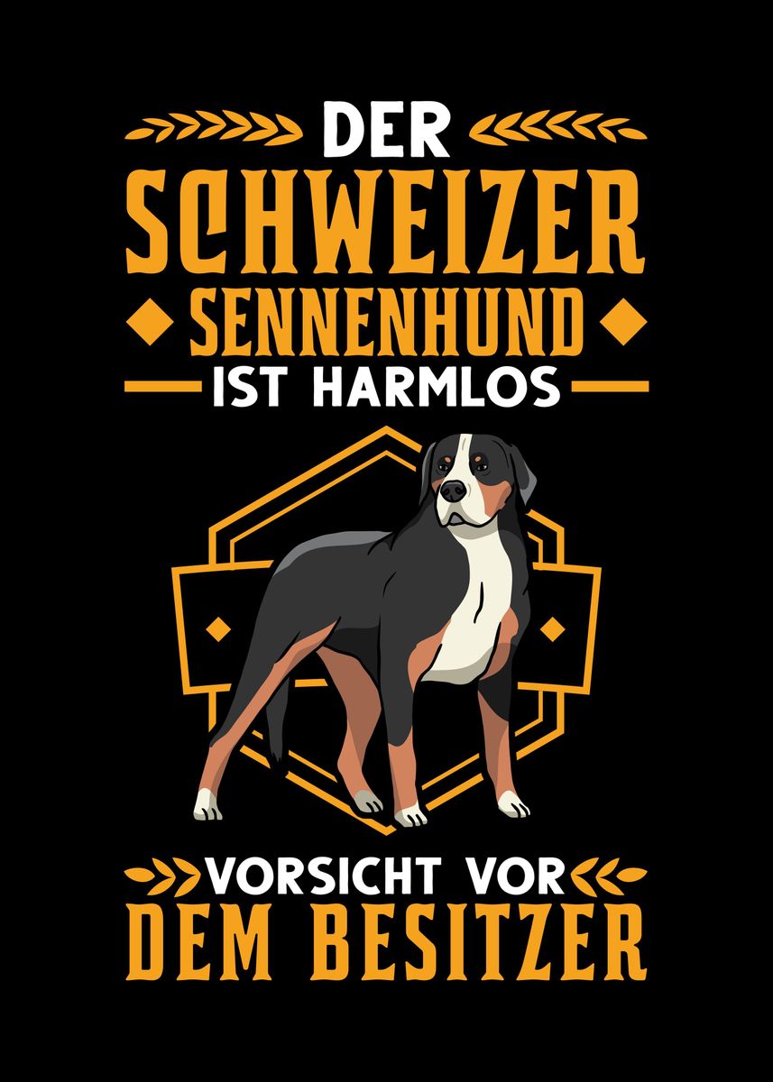 'Groer Schweizer' Poster, picture, metal print, paint by FavoritePlates ...